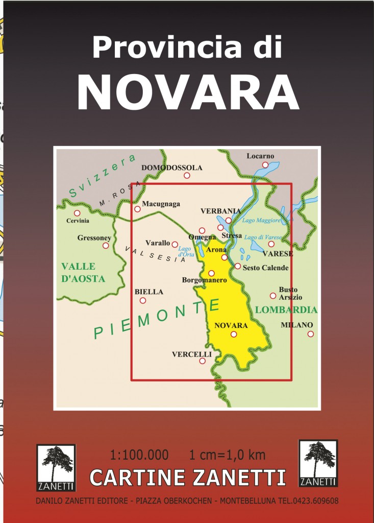 Provincia di Novara - Dbs zanetti - mappa - cartina